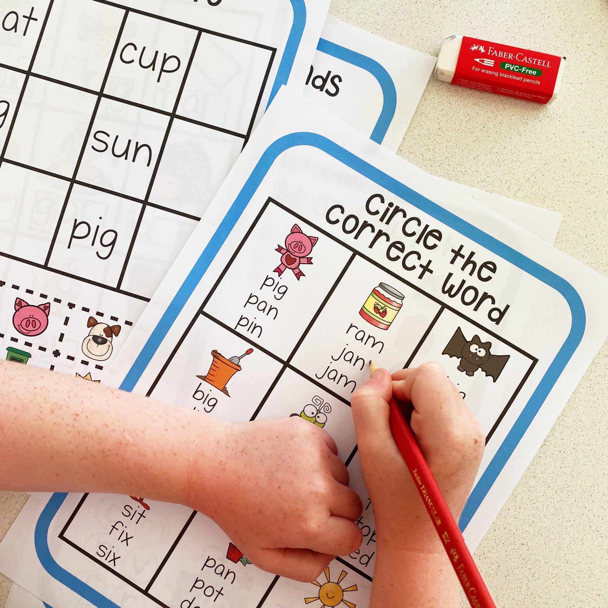 CVC Worksheets – Castle & Kite