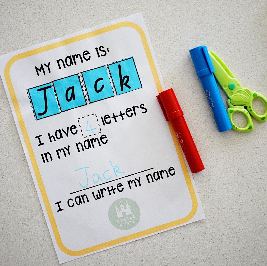 Name Build Activity – Castle & Kite