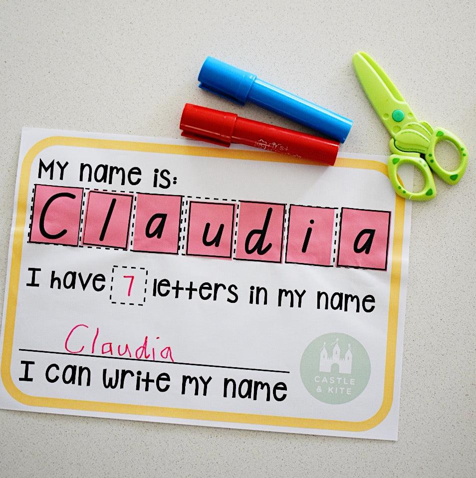 Name Build Activity – Castle & Kite