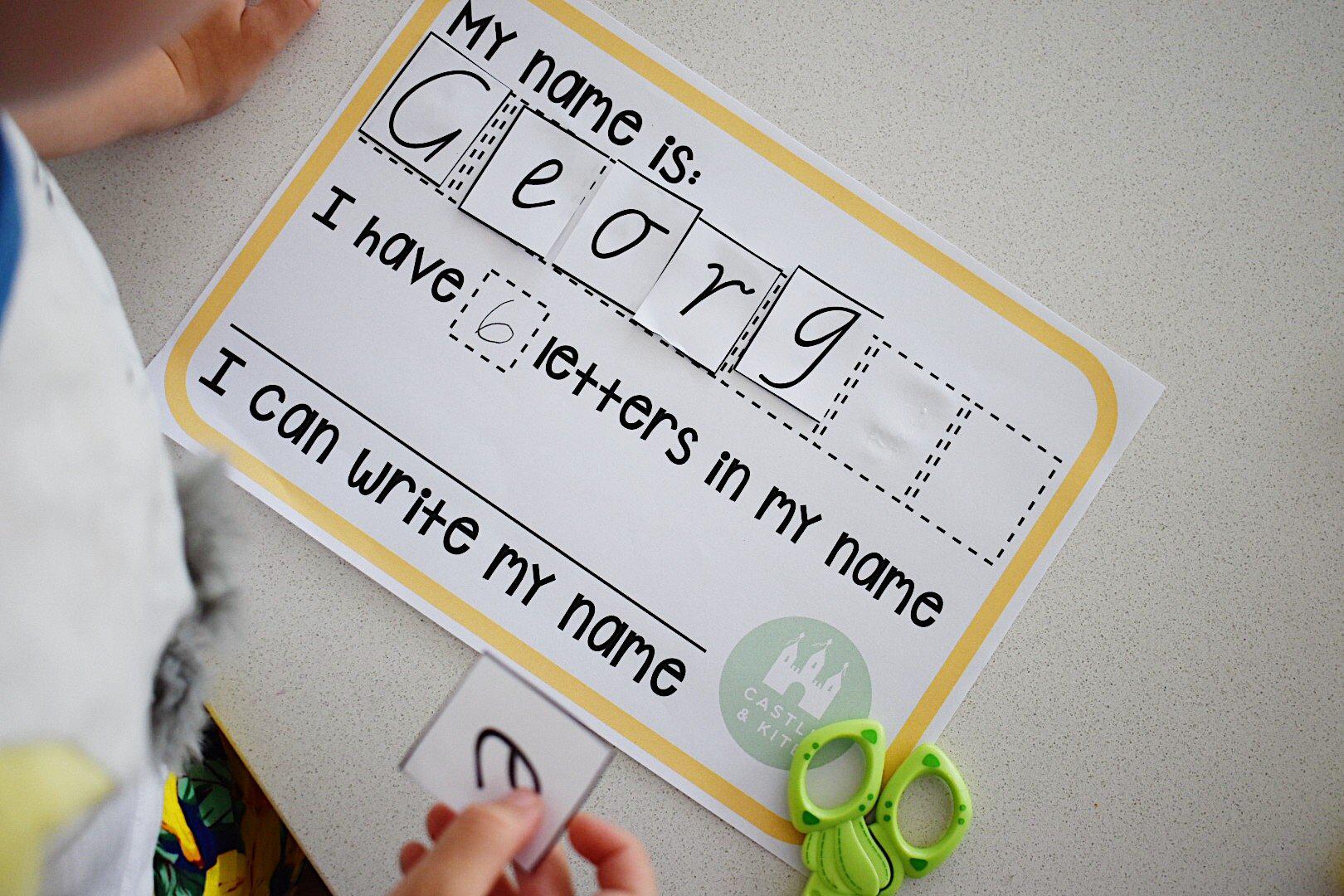 Name Build Activity – Castle & Kite