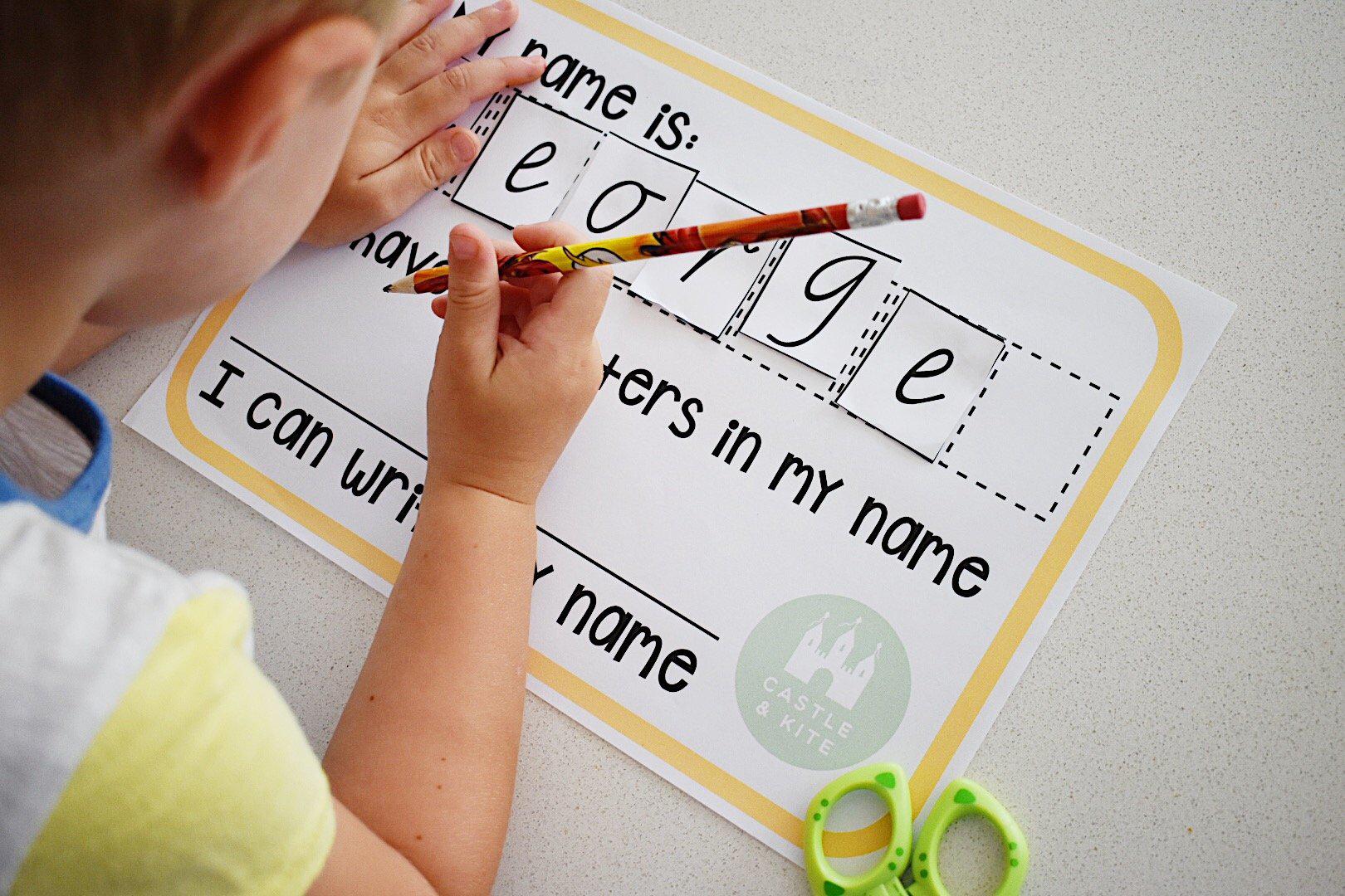 Name Build Activity – Castle & Kite