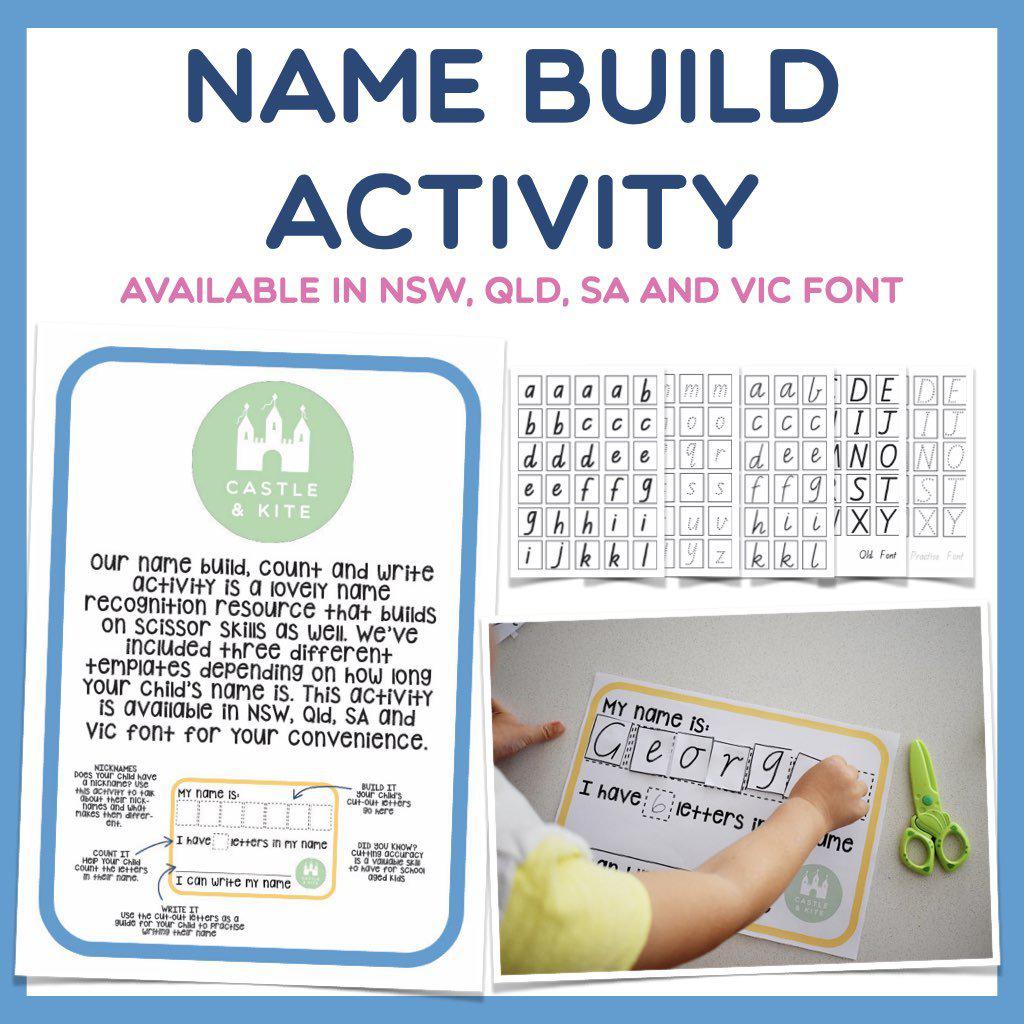 Name Build Activity – Castle & Kite